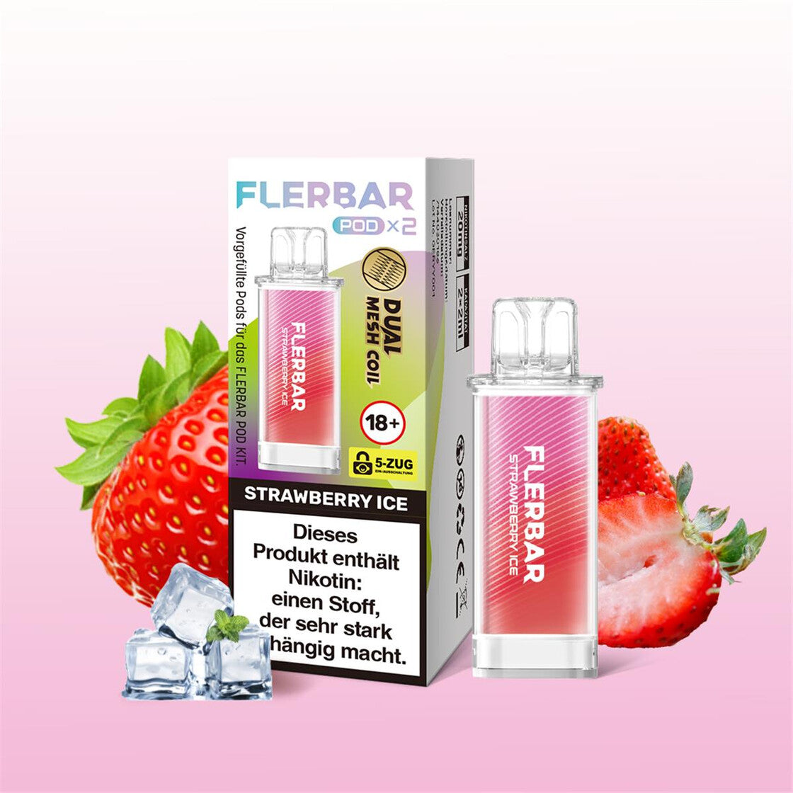 Flerbar Pod Strawberry Ice 2x2ml